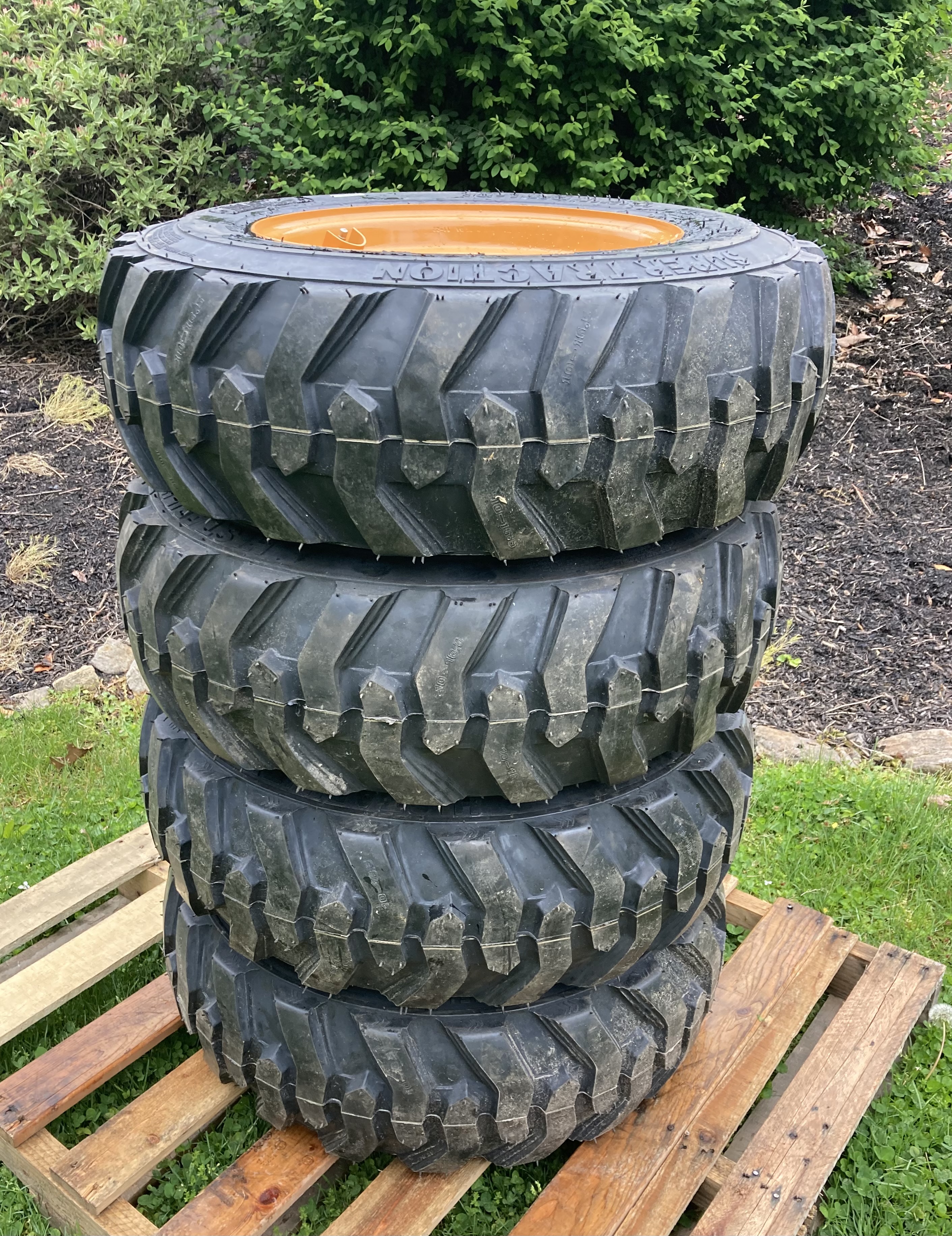 1 or 4-10-16.5 SKS-1 Skid Steer Tires/Rims for Case 1835,1838,1840 ...