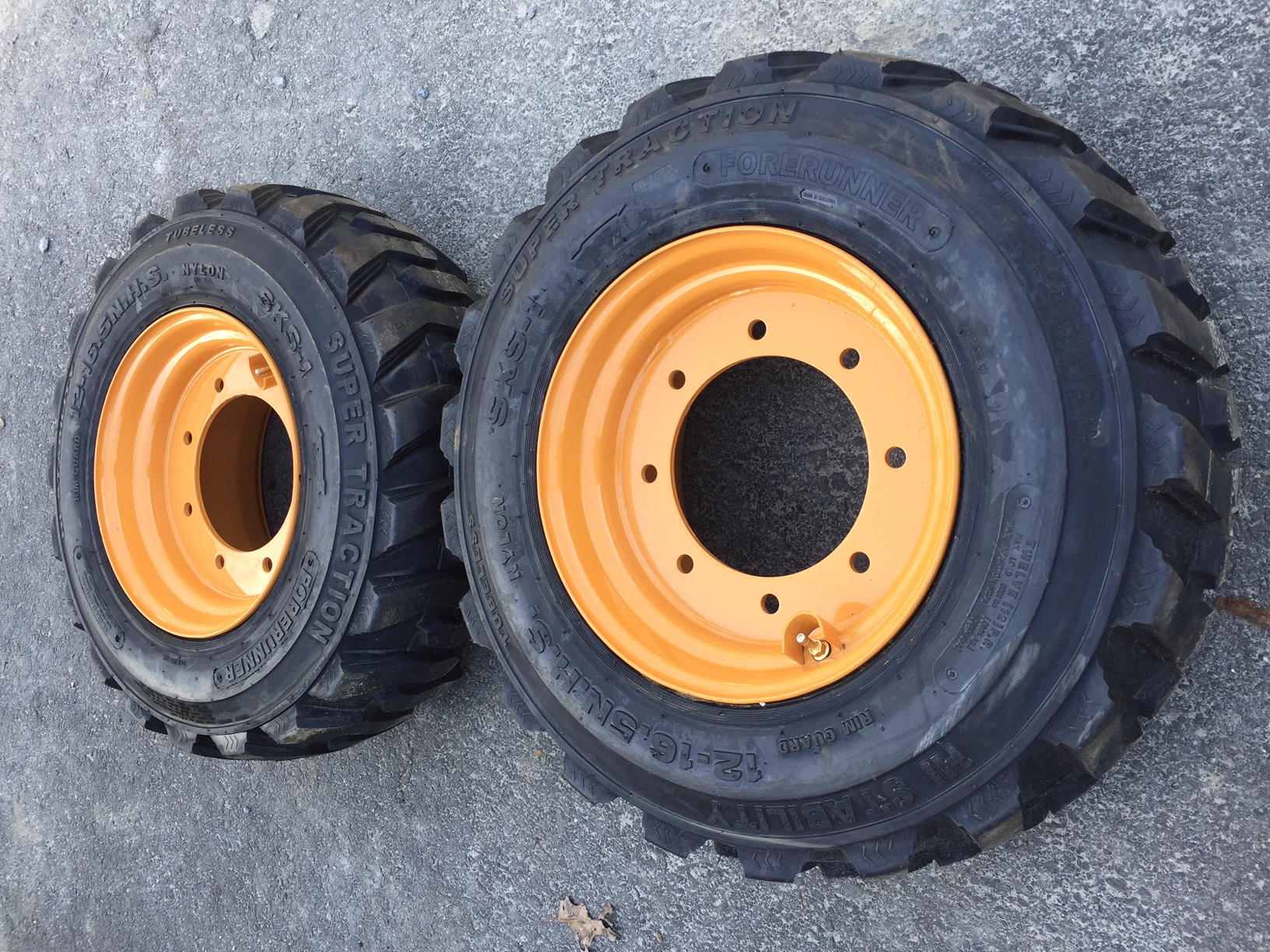1 or 2-12-16.5 SKS-1 Tires/Rims for 4X4 Case 580 Backhoe-Super M&L 4WD ...